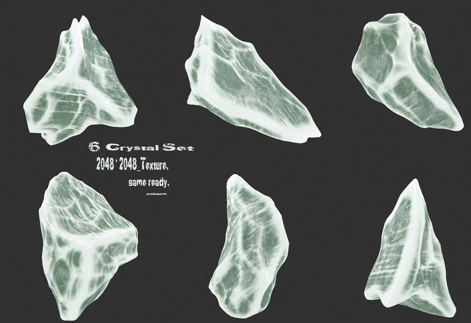 3D model ice crystal set 3 VR / AR / low-poly | CGTrader