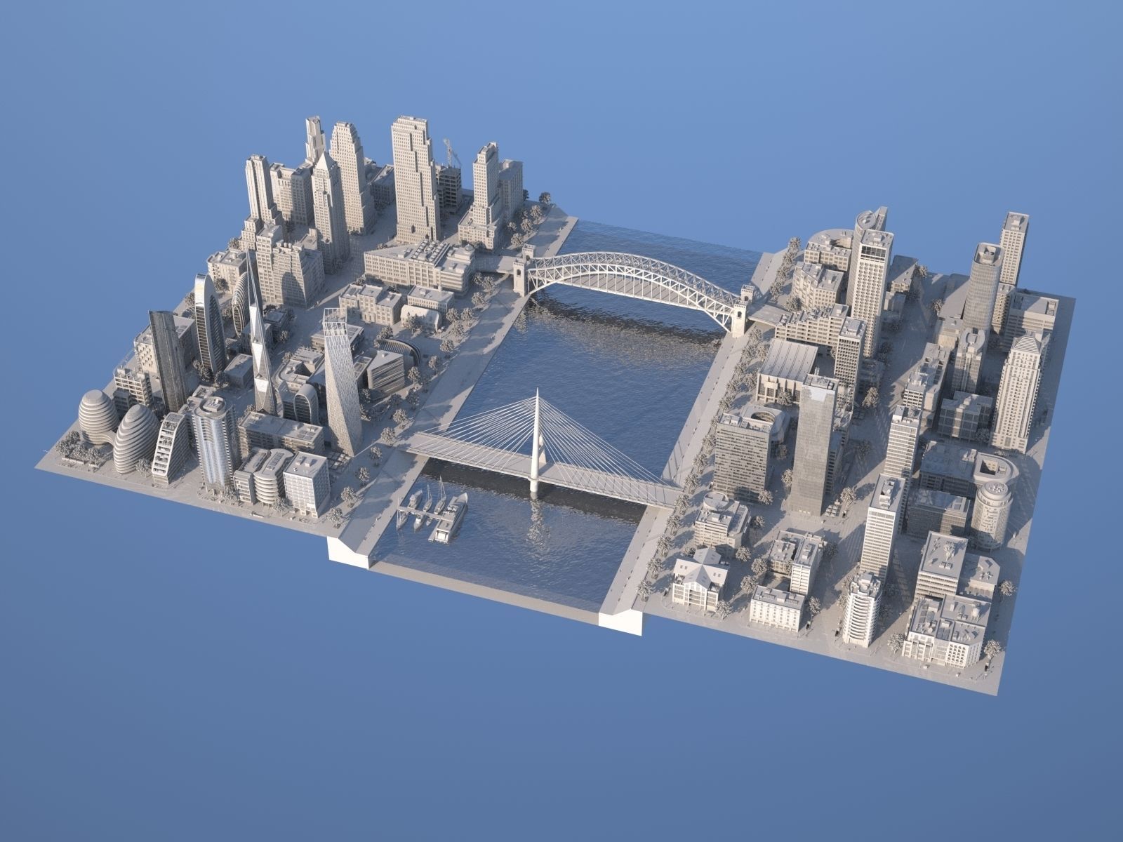 3D model Karton City VR / AR / low-poly | CGTrader