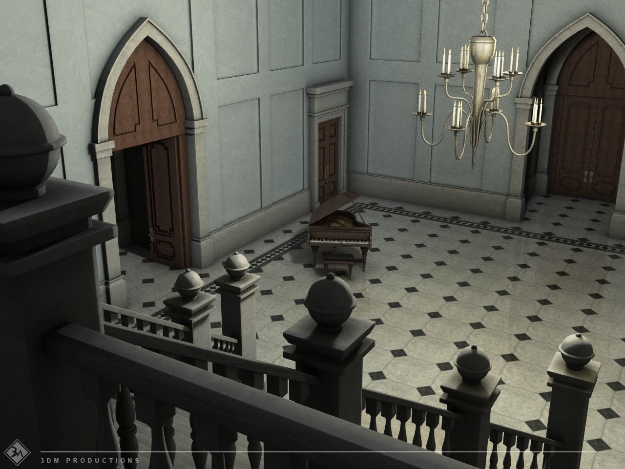 Victorian Entrance Hall 3D model | CGTrader