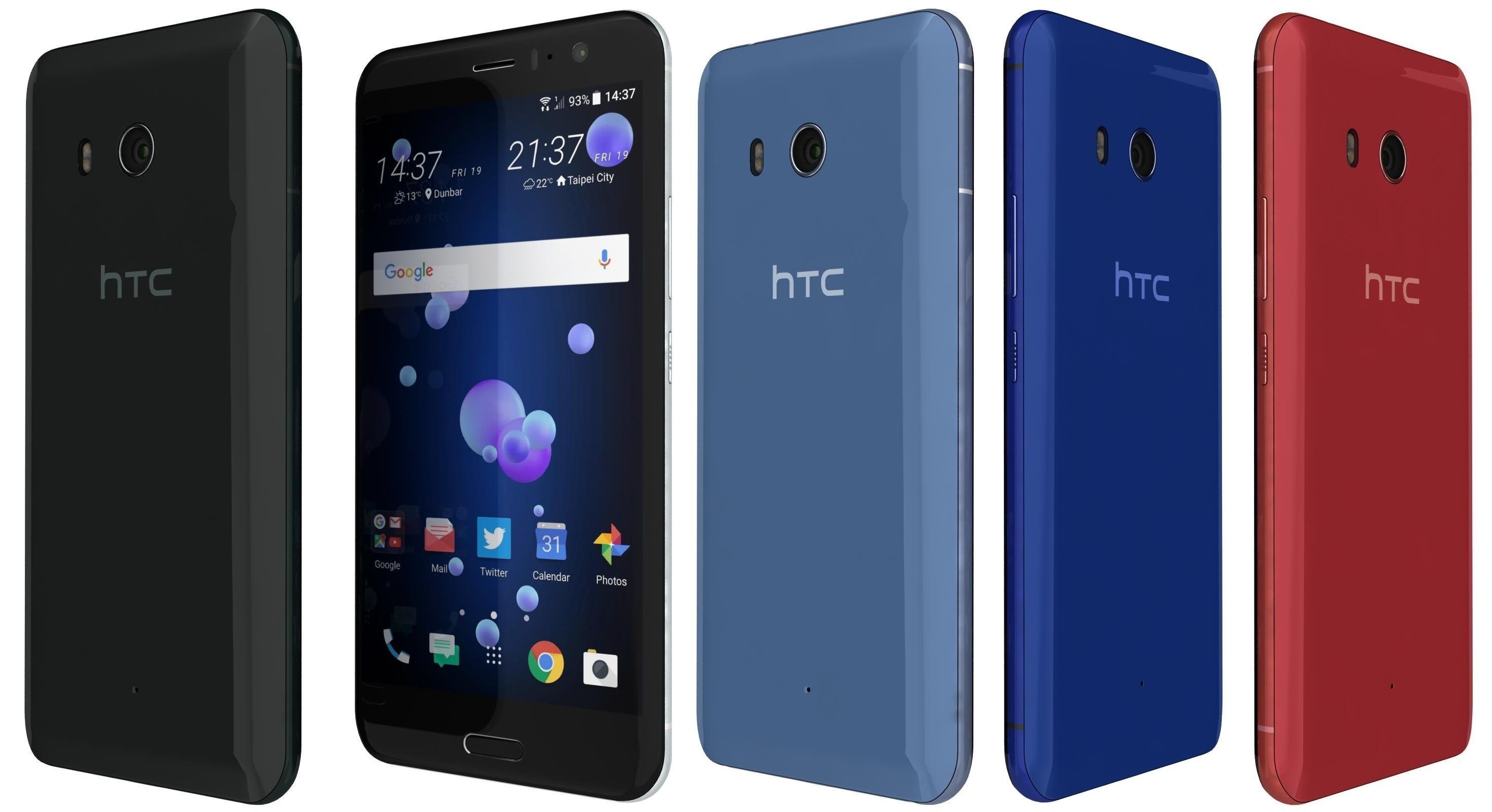 HTC U11 All Colors 3D model | CGTrader
