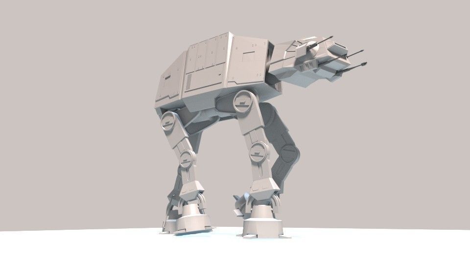 AT AT 3D Model 3D printable OBJ | CGTrader.com