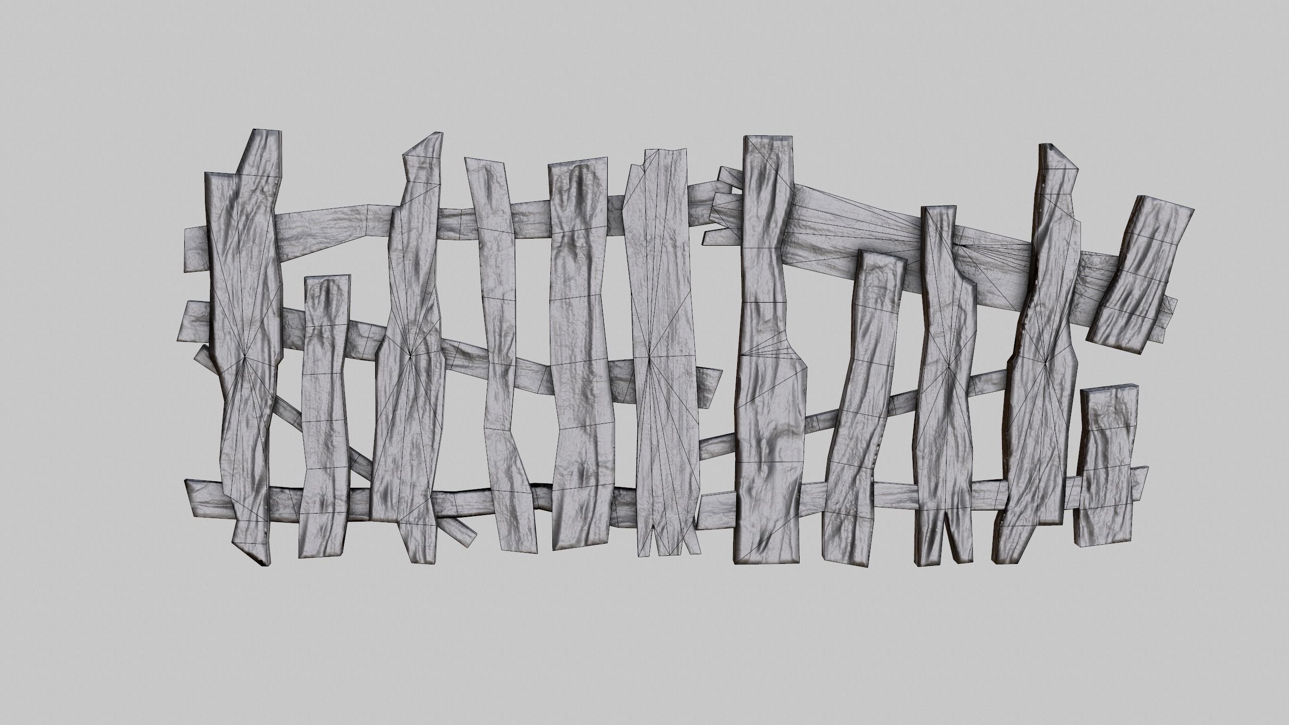 3D model Old wooden gate VR / AR / low-poly | CGTrader