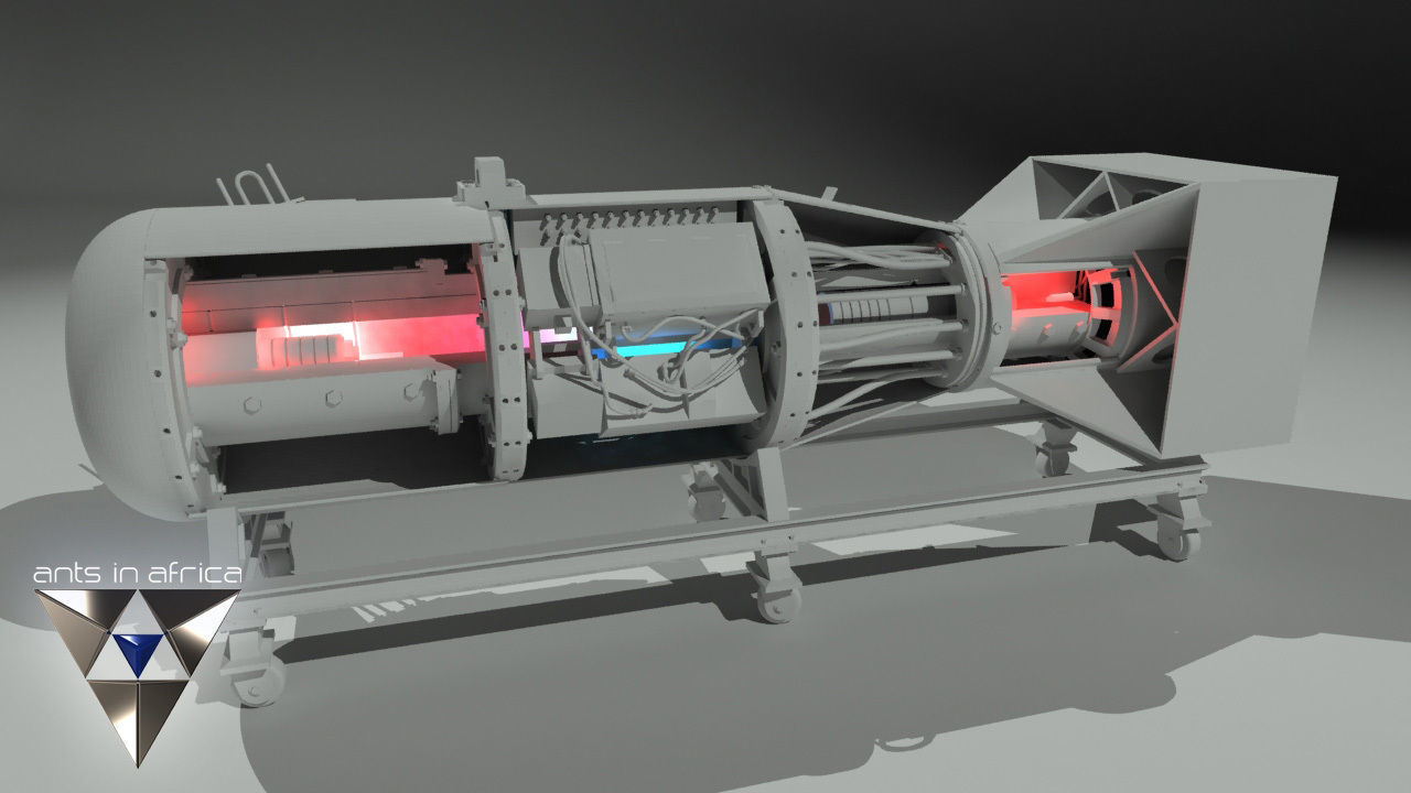Atomic bomb cutaway scale model 3D model 3D printable | CGTrader