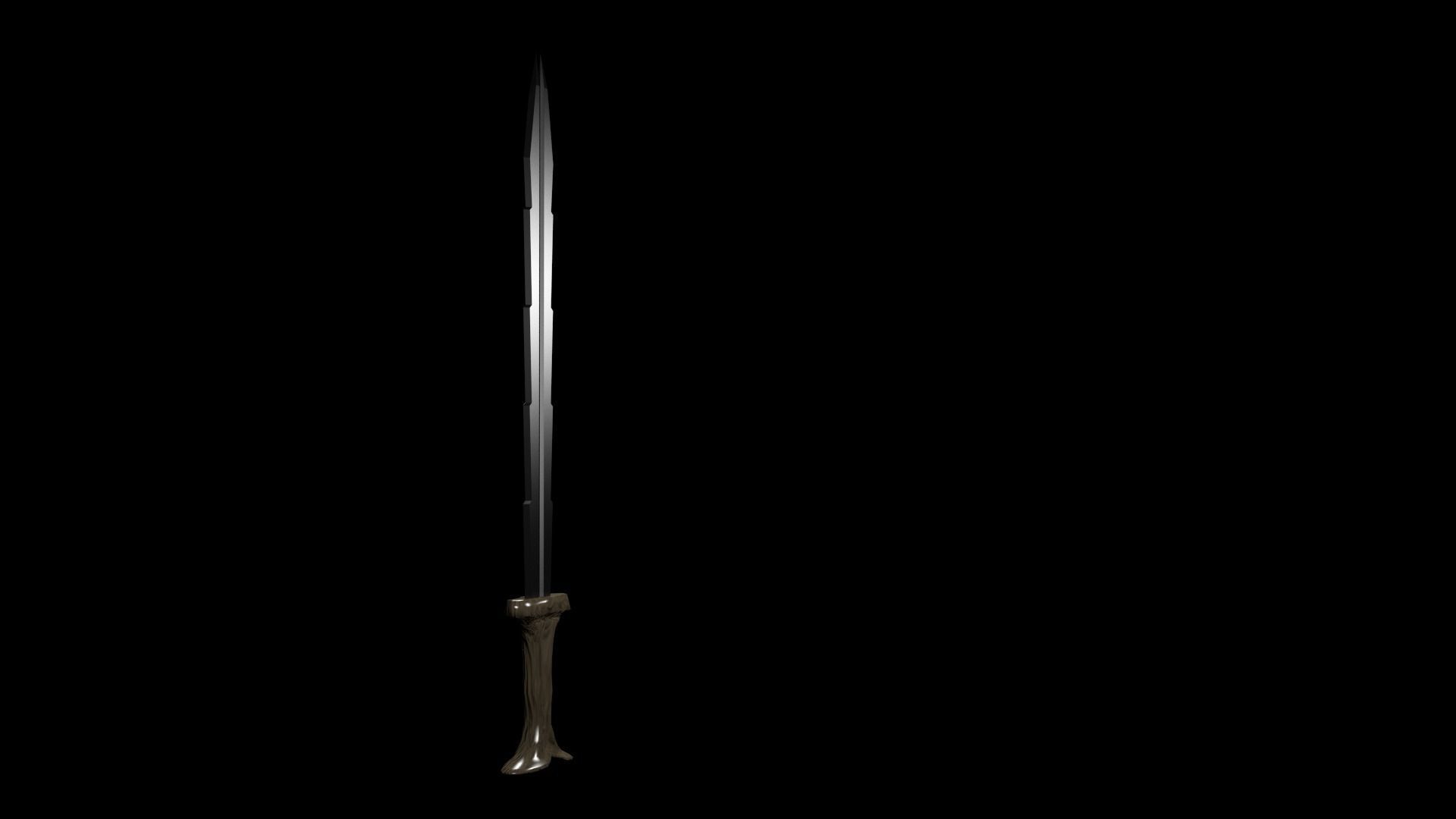Duo Jagged Sword free 3D model | CGTrader