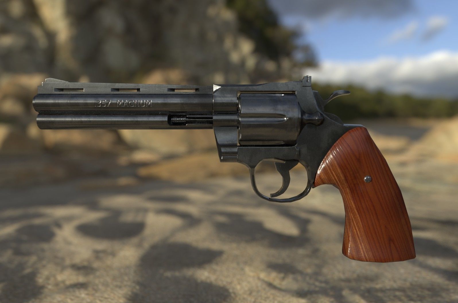 357 Magnum pistol free VR / AR / low-poly 3D model | CGTrader