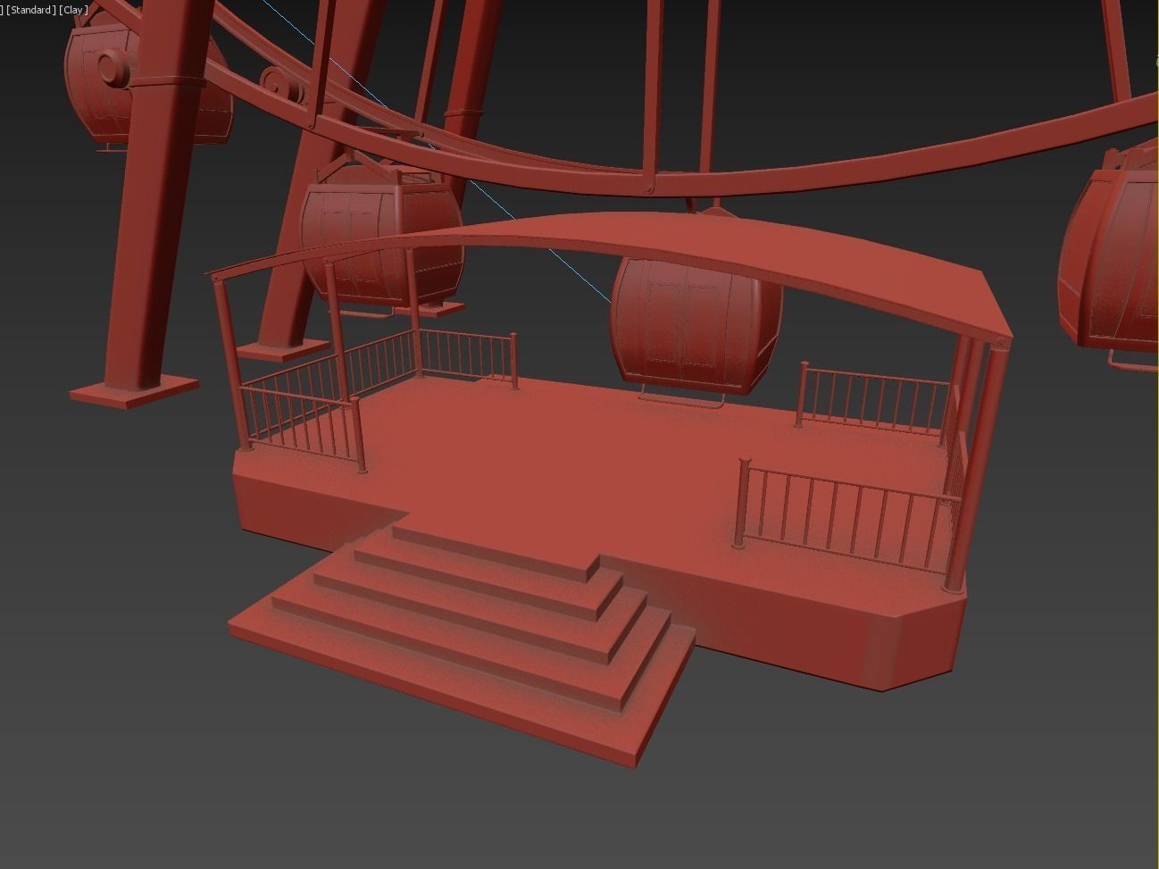Ferris Wheel realistic 3d model vray 3D model animated rigged | CGTrader