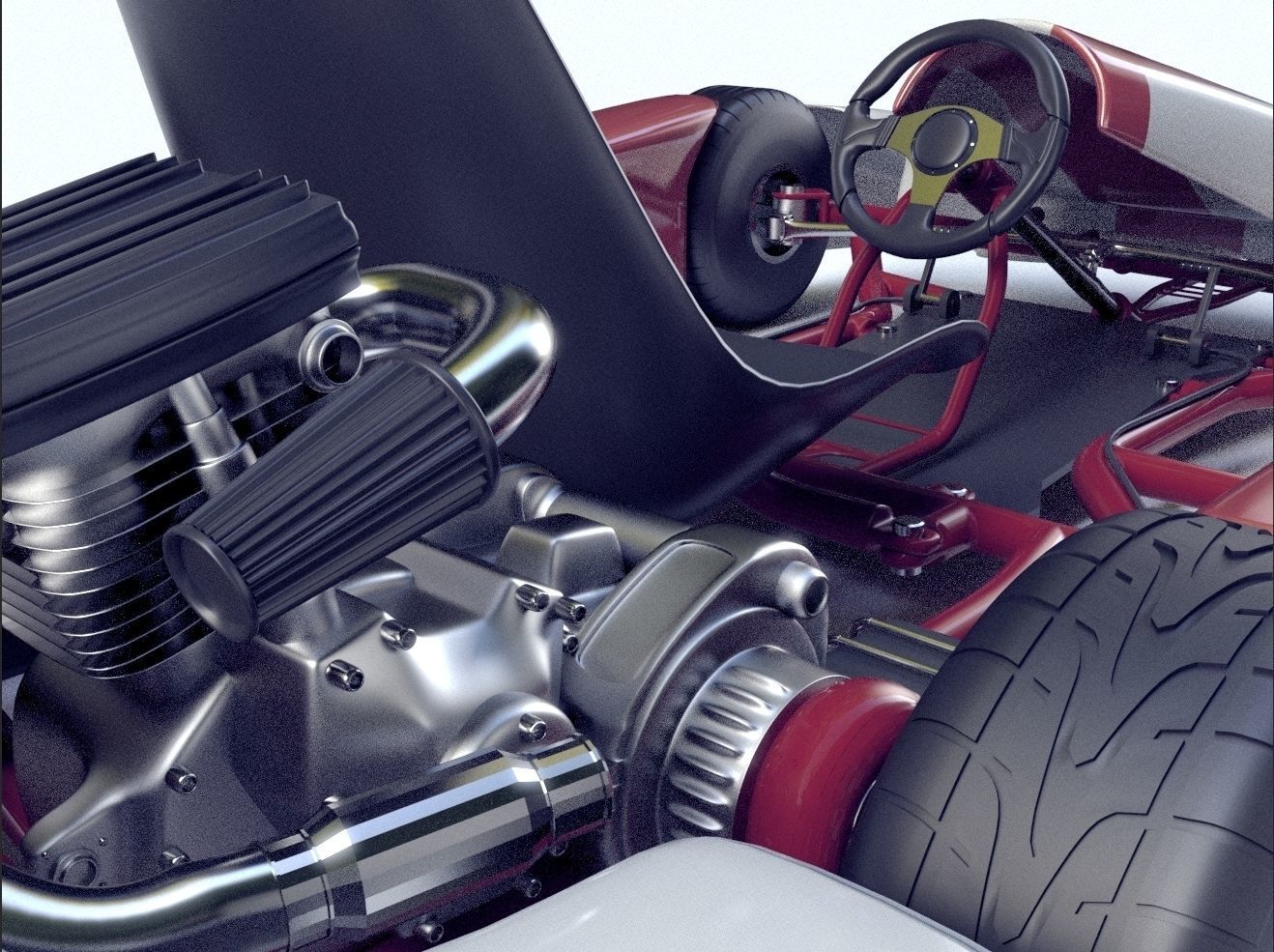 Go-kart Racing 3d model Vray 3D model | CGTrader