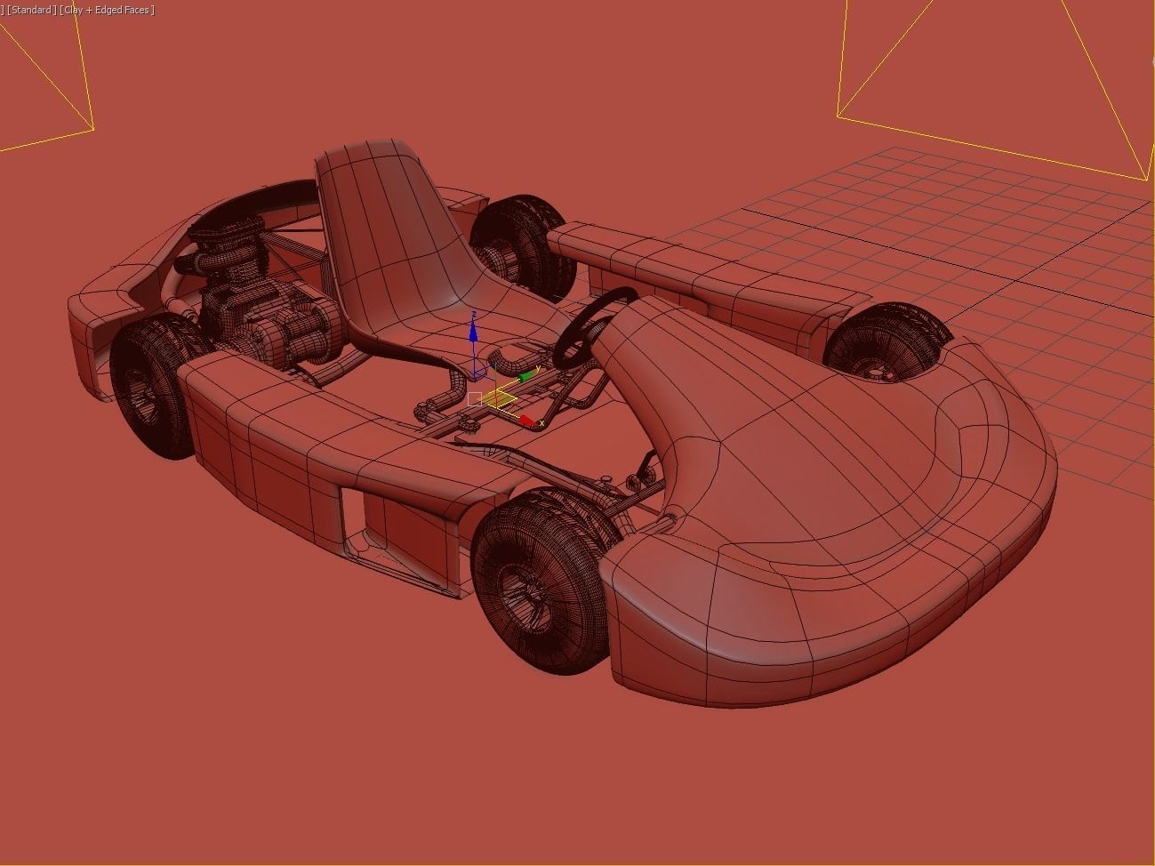 Go-kart Racing 3d model Vray 3D model | CGTrader