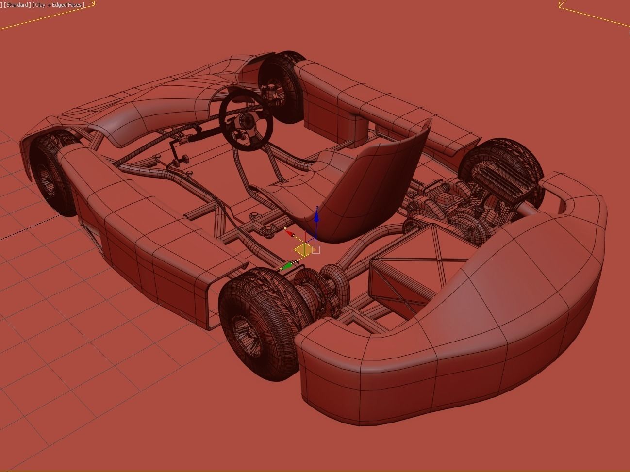 Go-kart Racing 3d model Vray 3D model | CGTrader