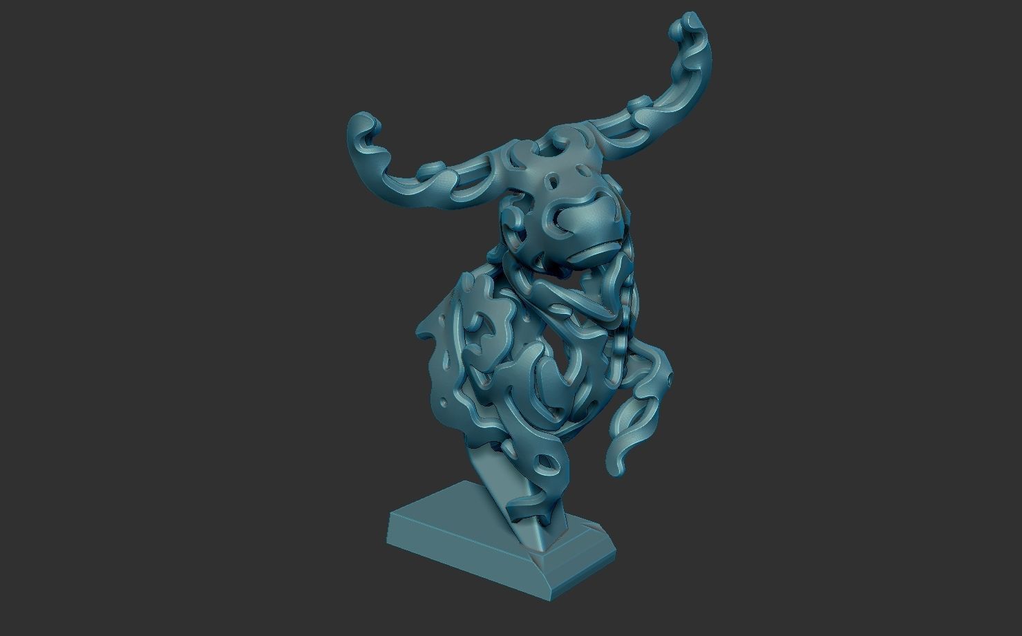 3d Printable Bull 3D print model 3D model 3D printable | CGTrader