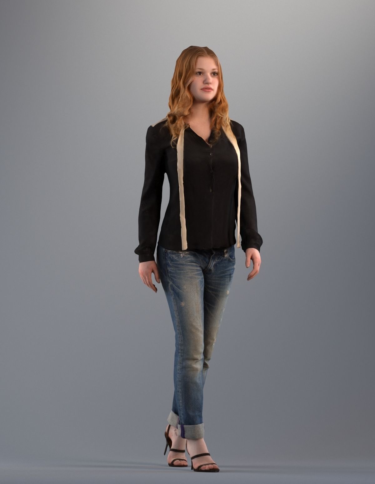 Set of 3D women walking or running Basics0002 3D model | CGTrader