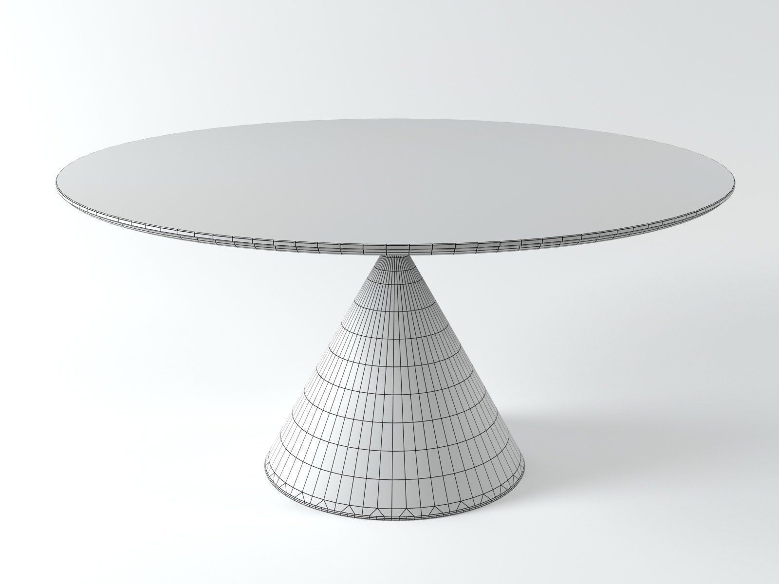 Clay table with base and circular top 3D model | CGTrader