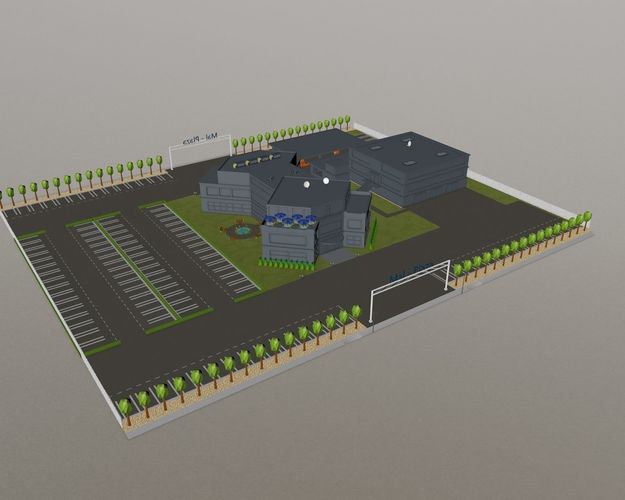 simple shoping mall free VR / AR / low-poly 3D model | CGTrader