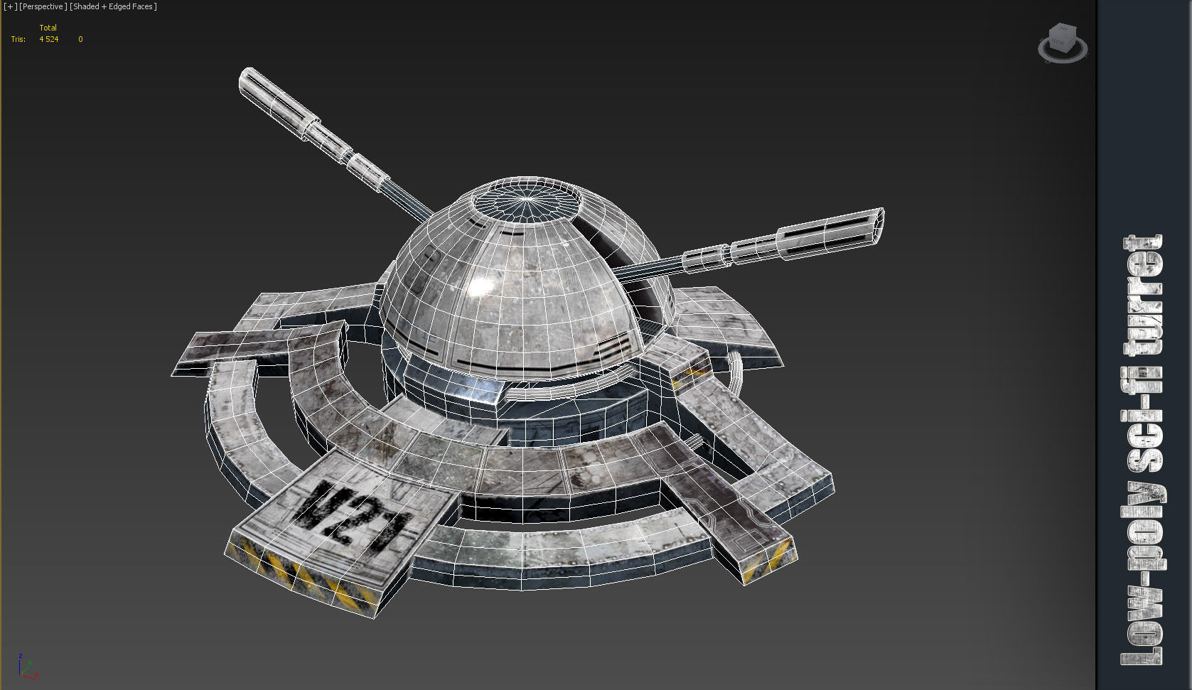 3D model Sci fi turret low poly VR / AR / low-poly | CGTrader