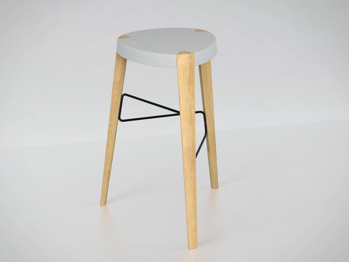 Sputnik bar stool with legs 3D model | CGTrader