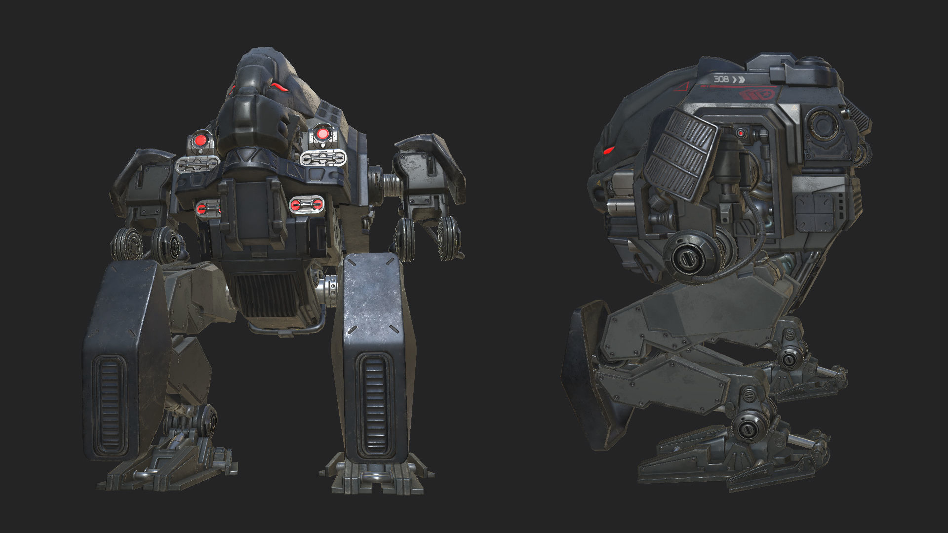 3D model Heavy Mech VR / AR / low-poly | CGTrader