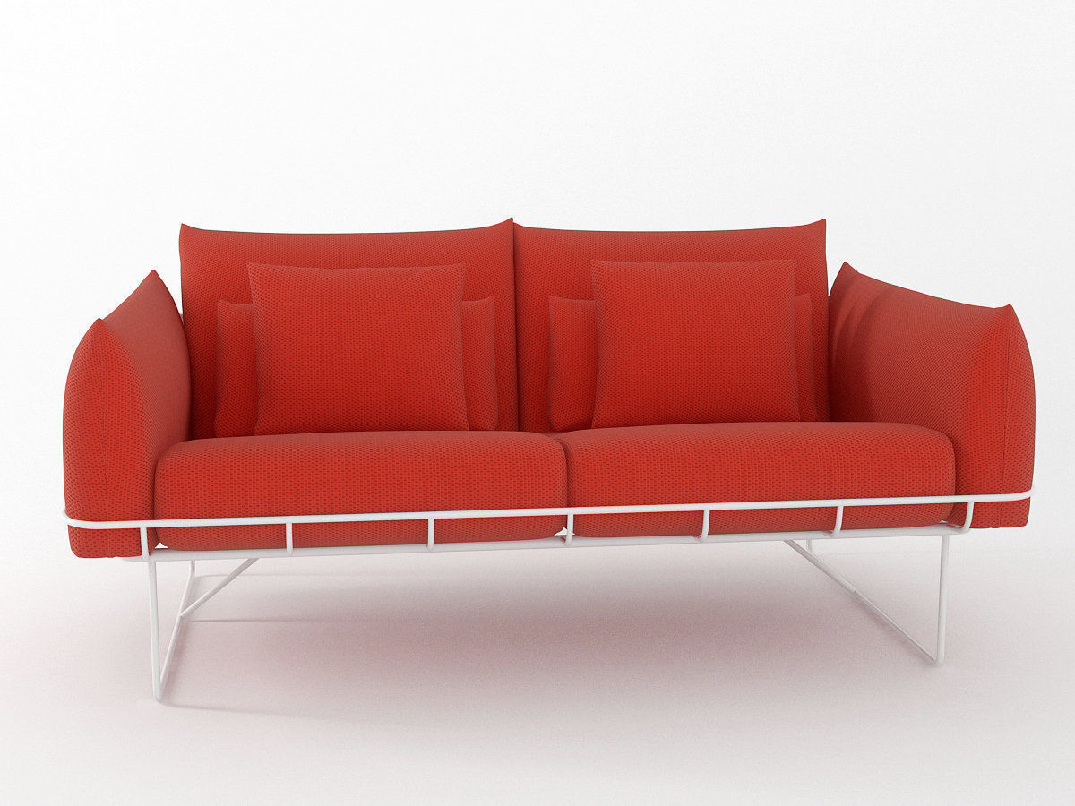 Wireframe sofa 2 seat 3D model | CGTrader