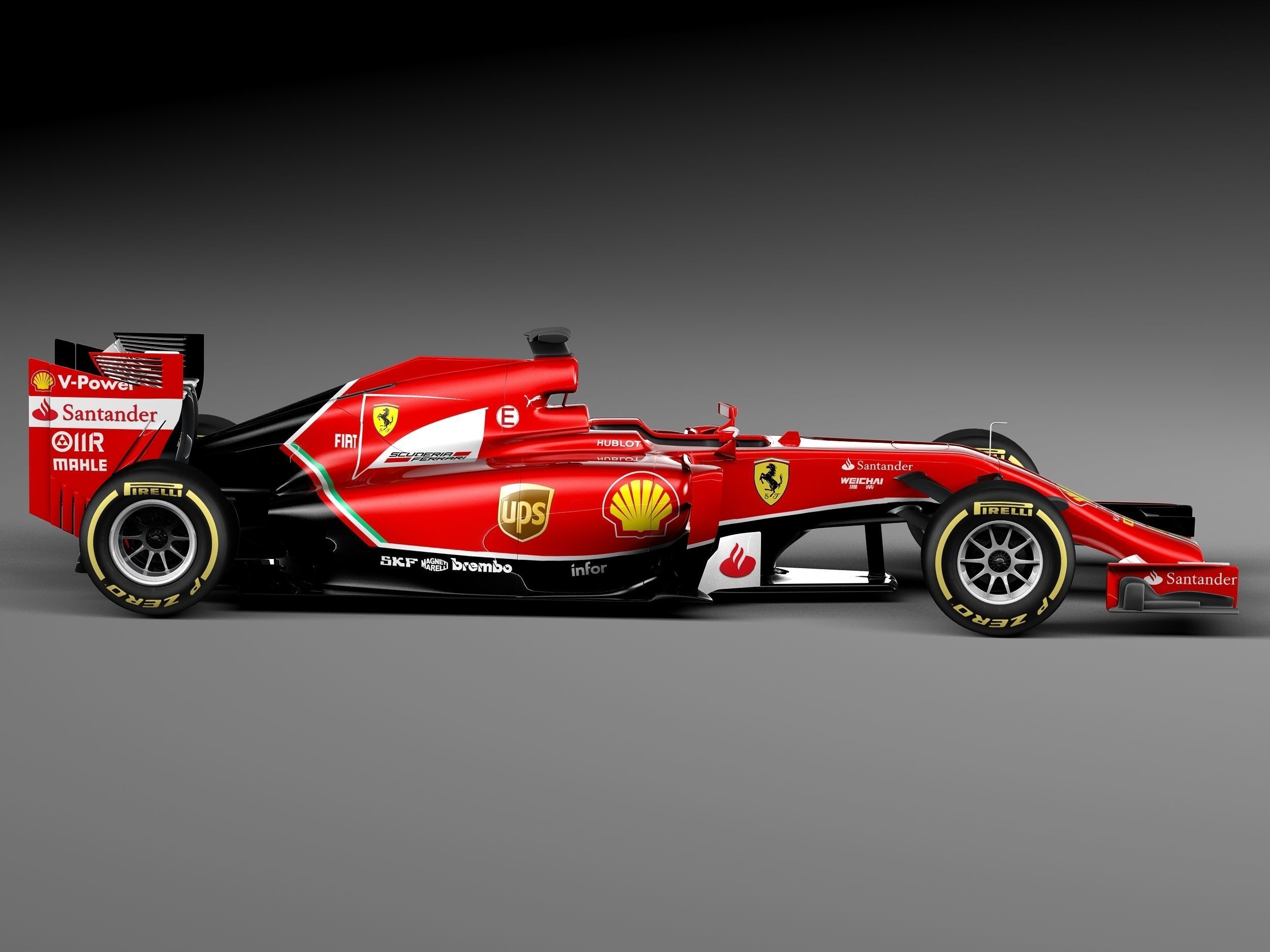 Formula 1 Ferrari 2014 3D model | CGTrader
