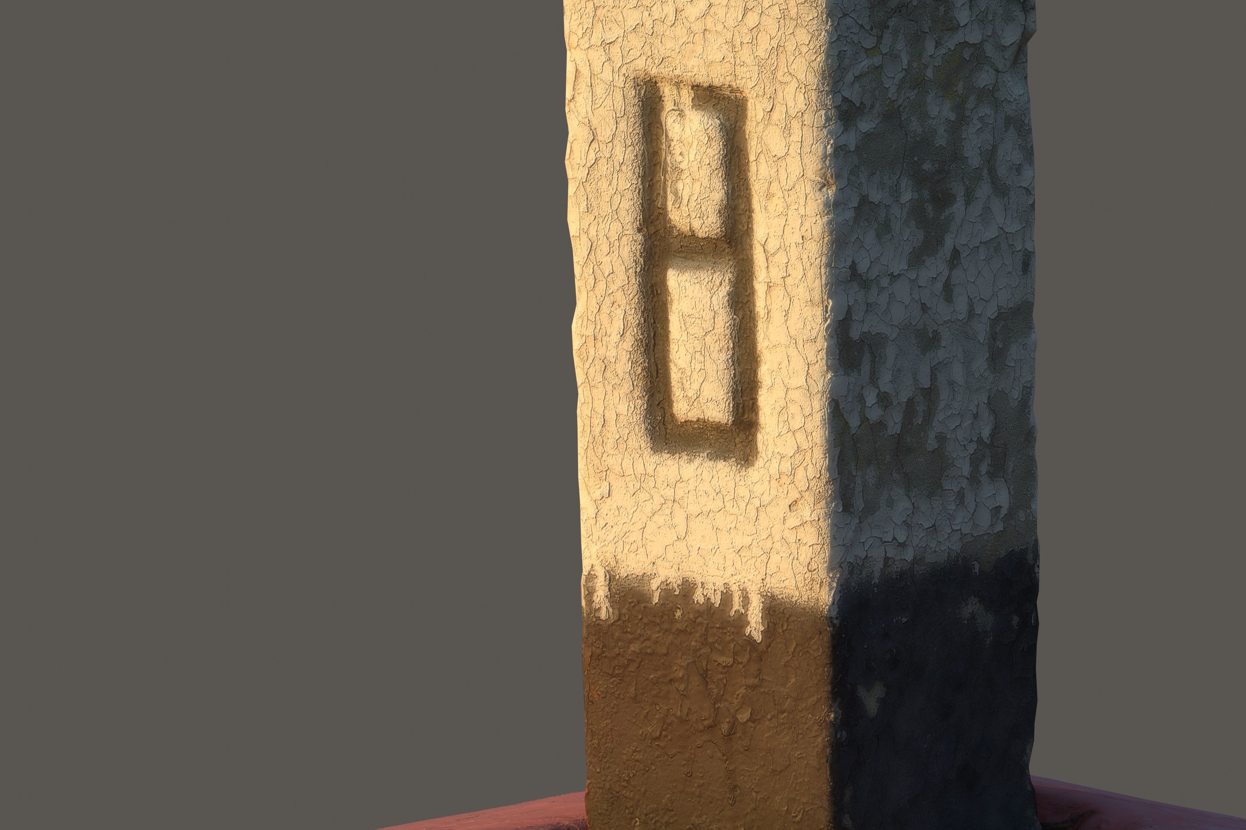 Kilometer post free 3D model | CGTrader