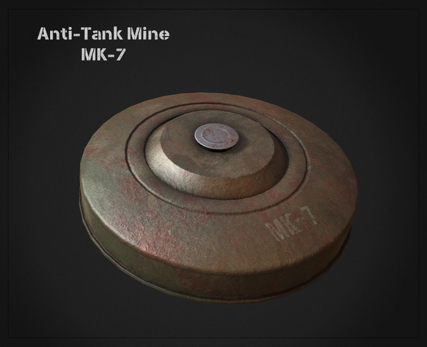 3D model Anti-Tank Land Mine MK-7 VR / AR / low-poly | CGTrader