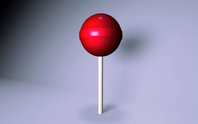 lollipop on stick 3D model | CGTrader