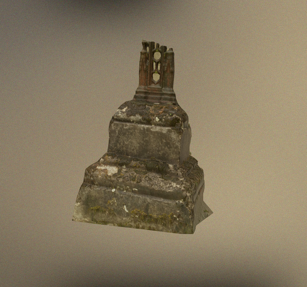 3D model 6x Grave crypt and crosses - cemetery colection VR / AR / low ...