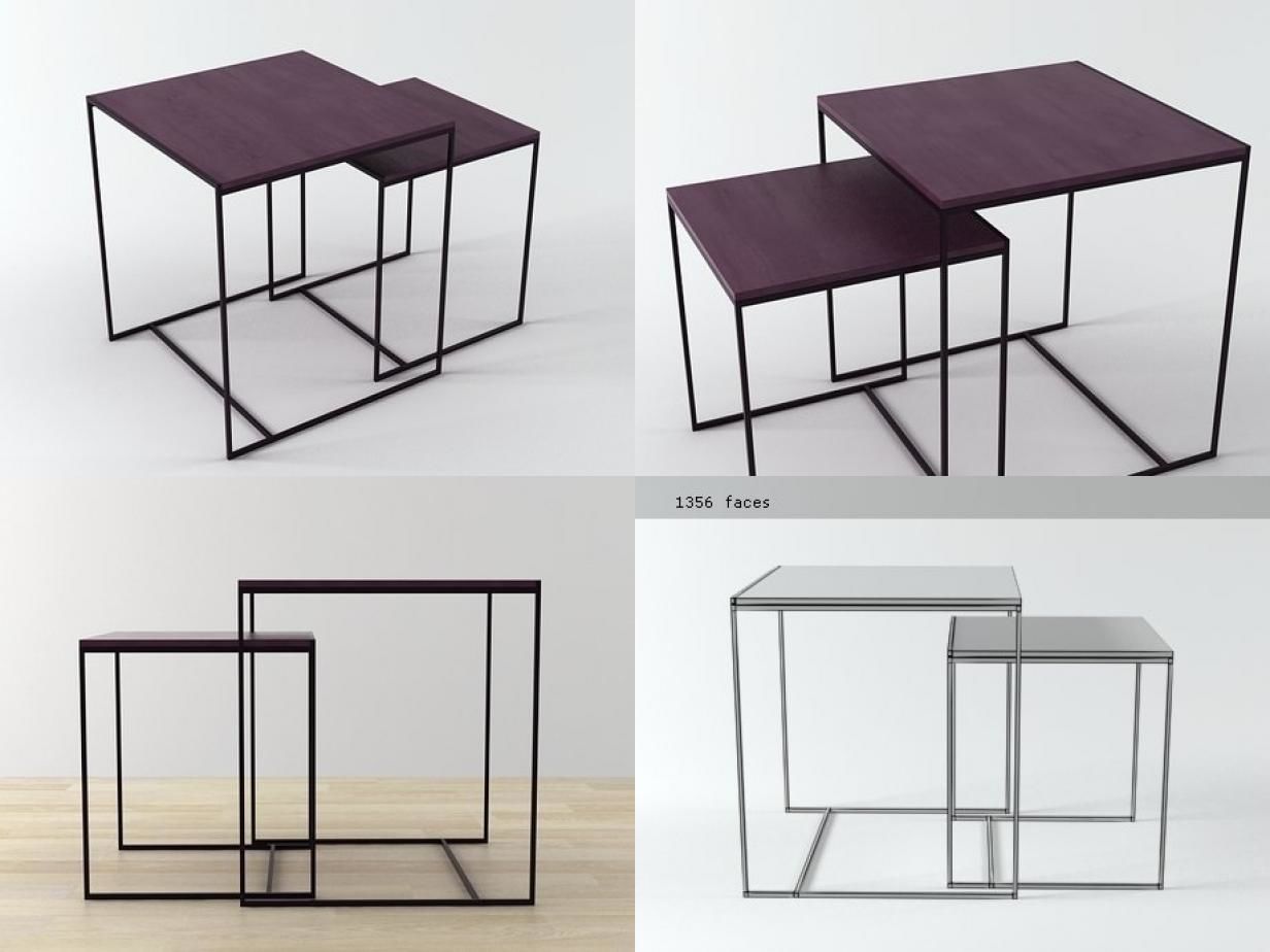 Cube tables 3D model | CGTrader