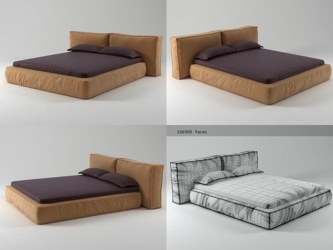 Fluff bed 3D model | CGTrader
