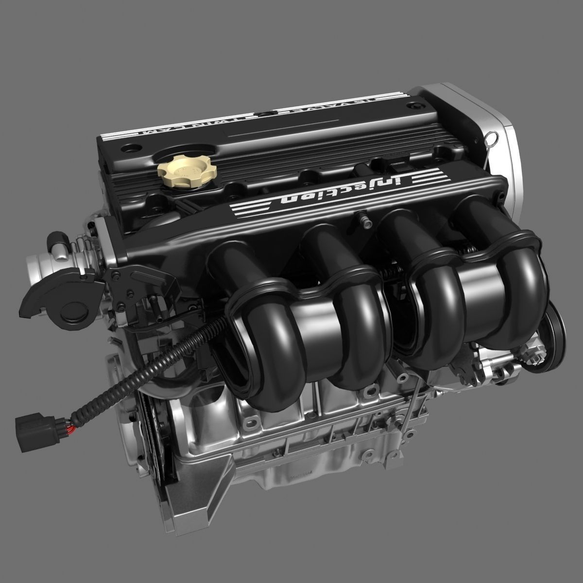 Car 4 Cylinder Engine 02 3D model | CGTrader