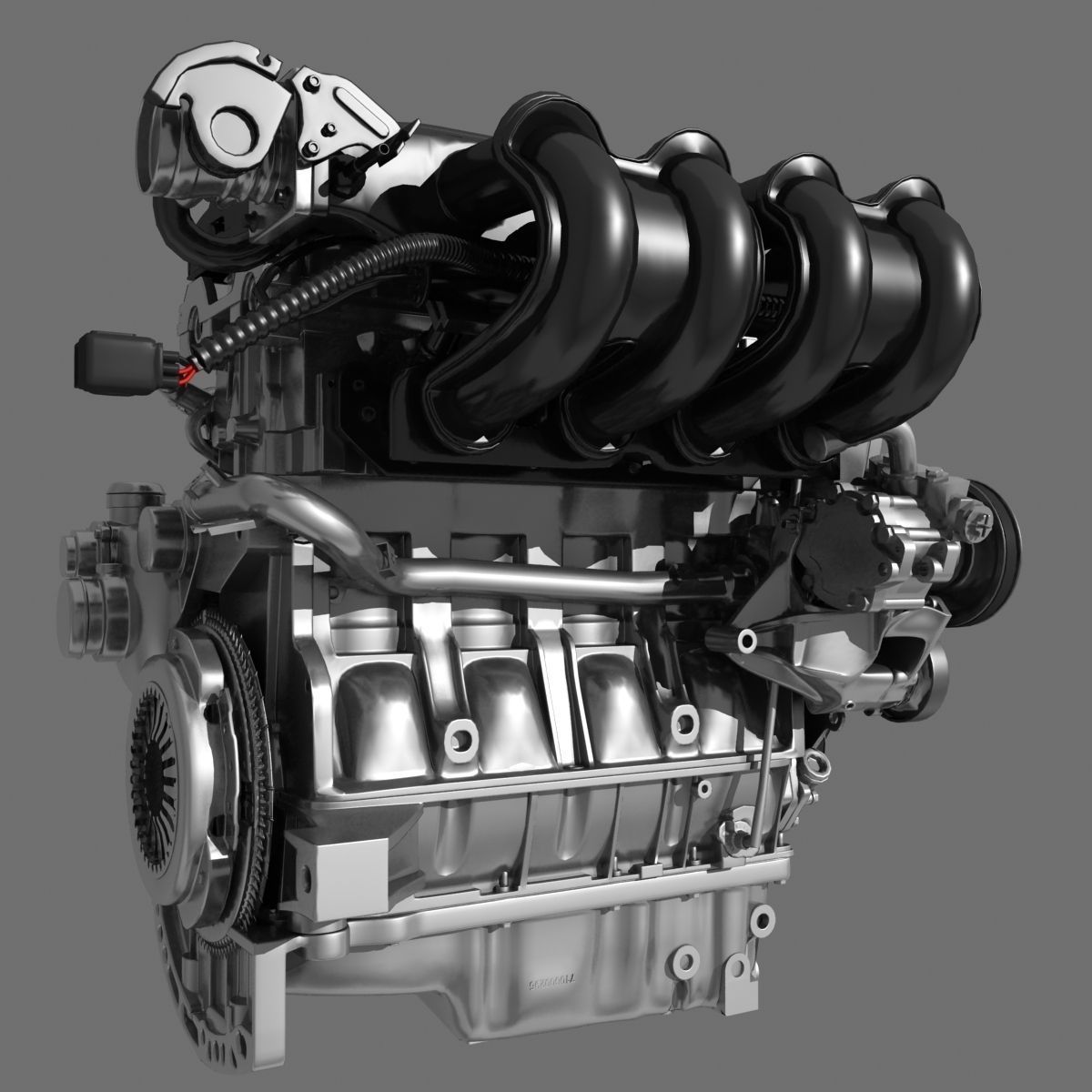 Car 4 Cylinder Engine 02 3D model | CGTrader