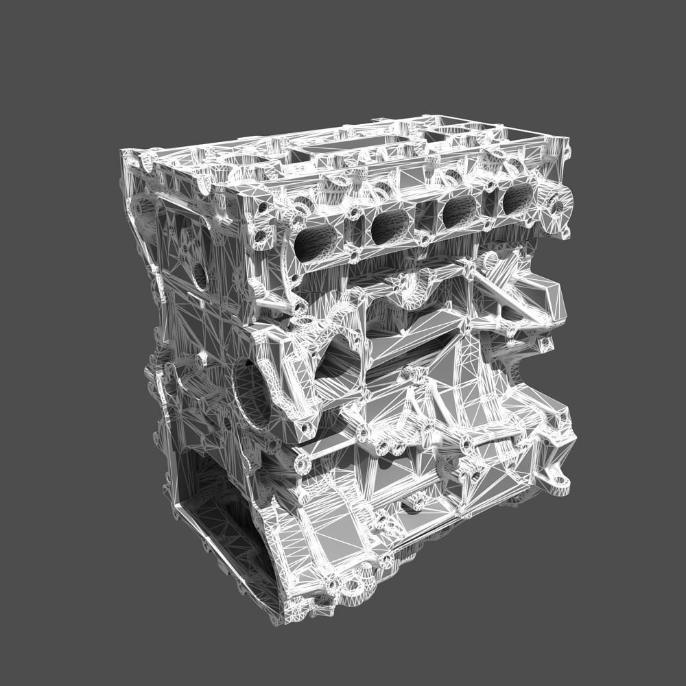 4 Cylinder Engine Block 02 3D model | CGTrader
