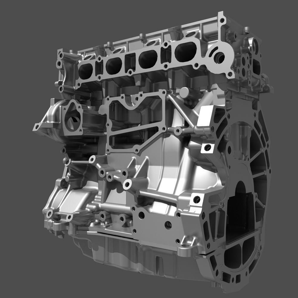 4 Cylinder Engine Block 02 3D model | CGTrader