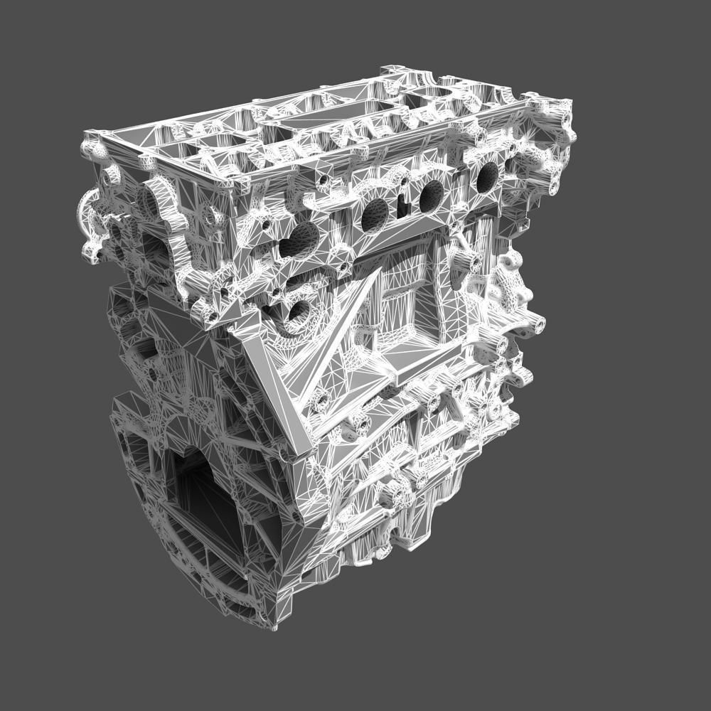 4 Cylinder Engine Block 02 3D model | CGTrader
