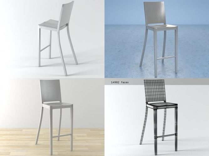 Hudson Barstool 3D model | CGTrader