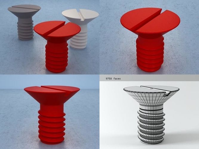Screw Table 3D model | CGTrader