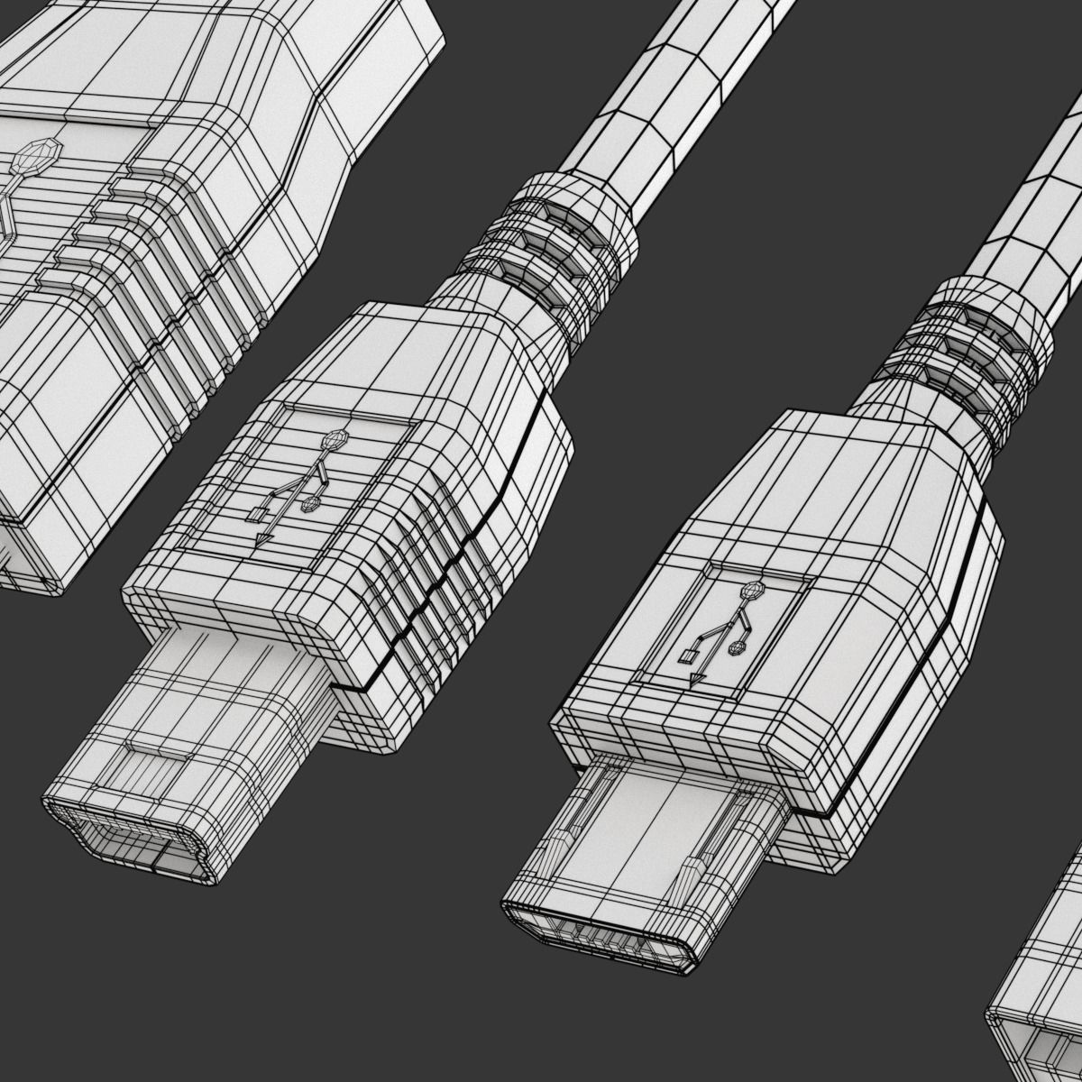 USB Plugs 3D model | CGTrader