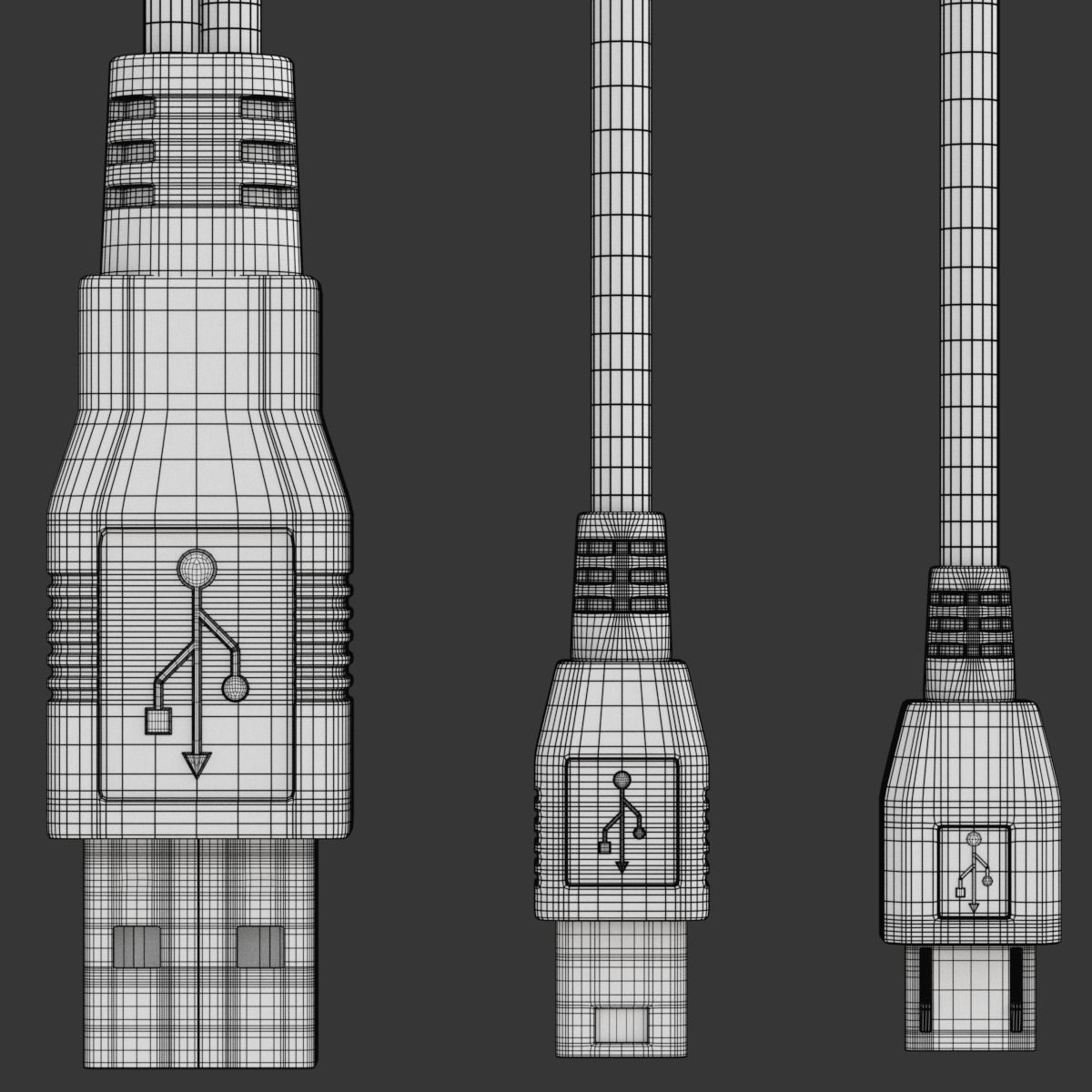 USB Plugs 3D model | CGTrader