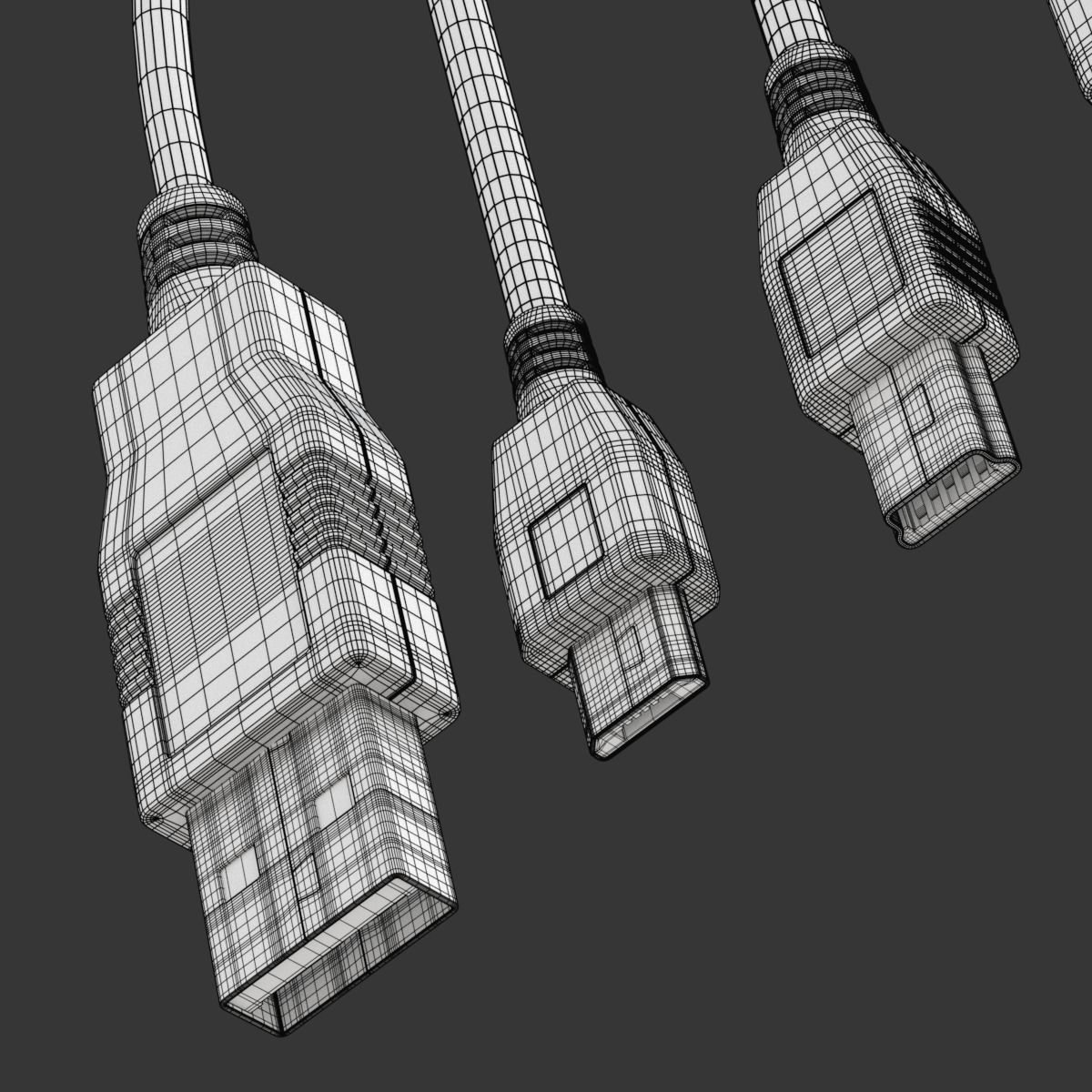 USB Plugs 3D model | CGTrader