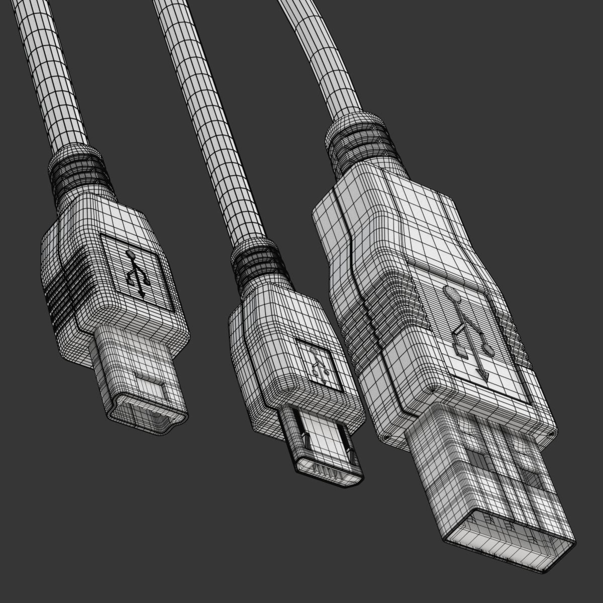 USB Plugs 3D model | CGTrader