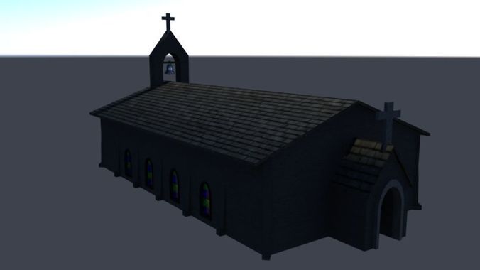 3D model Chapel Simple VR / AR / low-poly | CGTrader