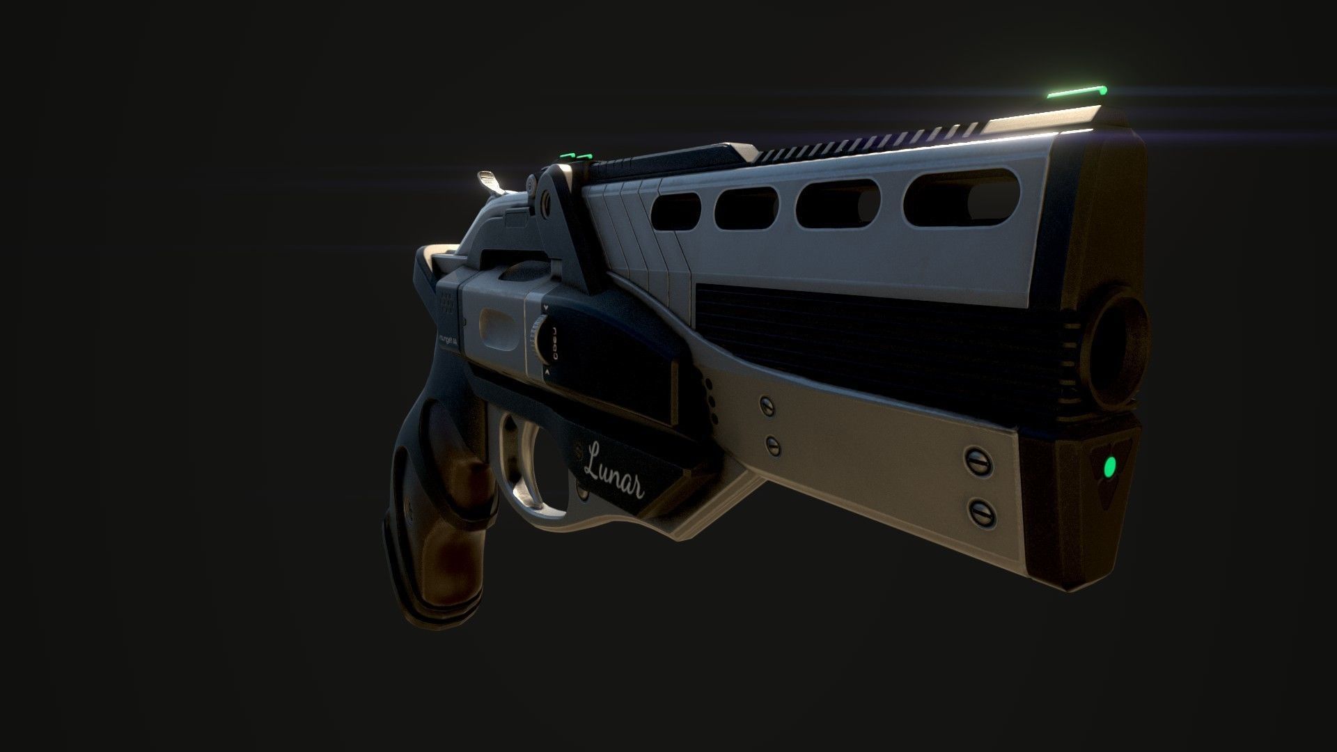 3D model Lunar Revolver VR / AR / low-poly | CGTrader