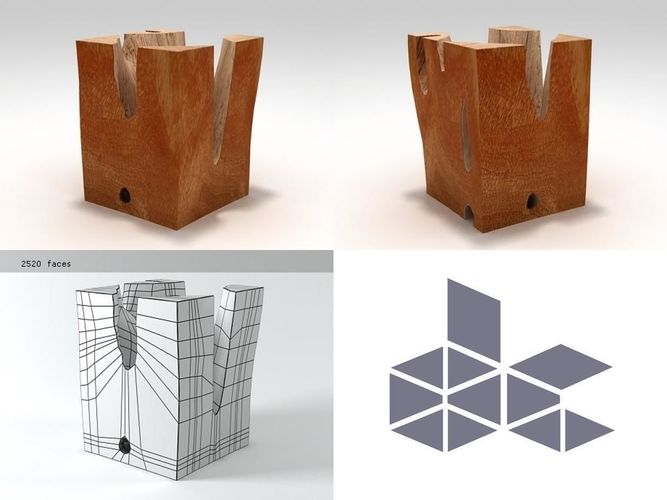 Inside Out Table Base 3D model | CGTrader