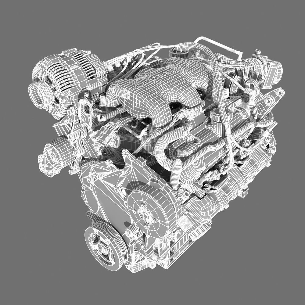 Car V6 Engine 3D model | CGTrader