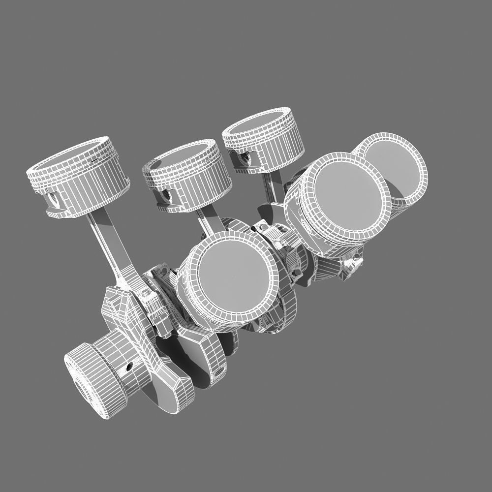 Car V6 Engine 3D model | CGTrader