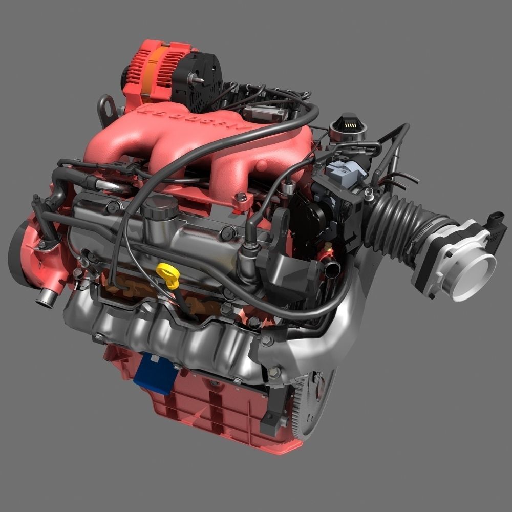 Car V6 Engine 3D model | CGTrader