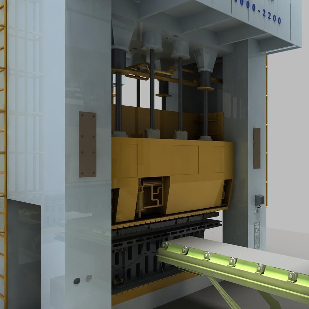 Single Action Mechanical Press 3D Model MAX OBJ FBX | CGTrader.com