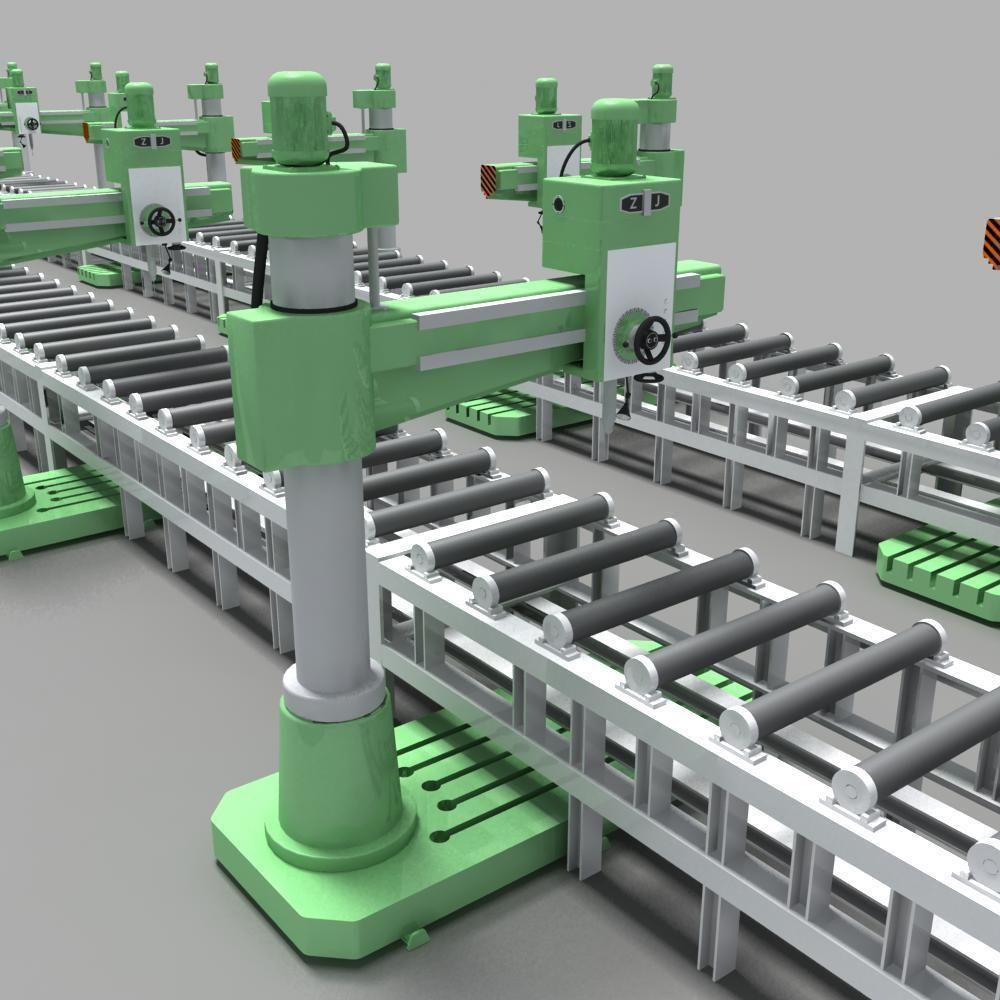 Desktop Rig Production Line 3D model | CGTrader