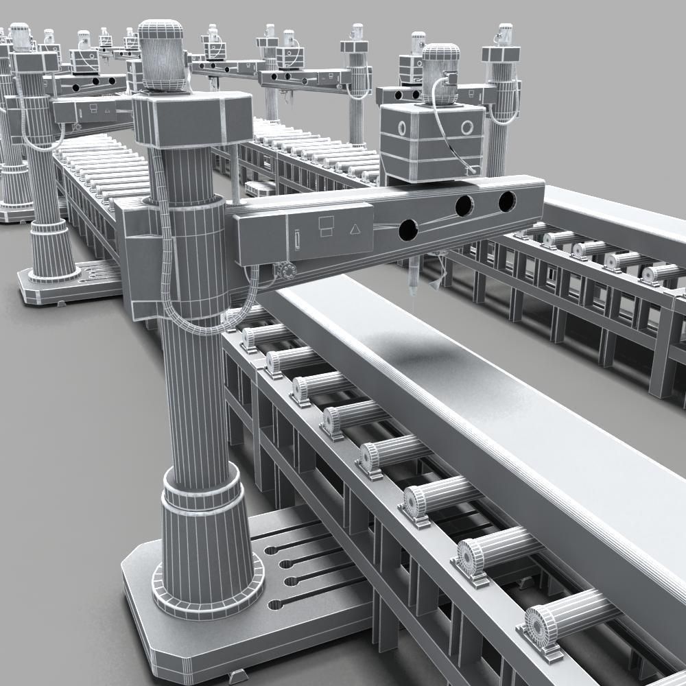 Desktop Rig Production Line 3D model | CGTrader