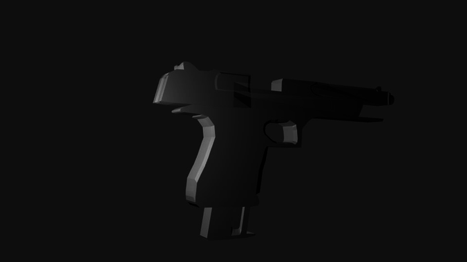 3D model Low detail low poly Desert Eagle VR / AR / low-poly | CGTrader