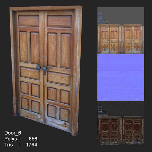 3D model 10 Low Poly Door VR / AR / low-poly | CGTrader